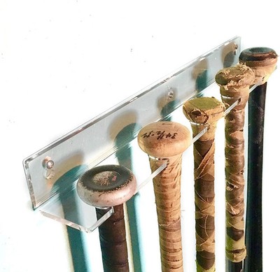 Baseball Bat Display Hanger For 5 Bats Balls - Vertical And Holder Wall ...