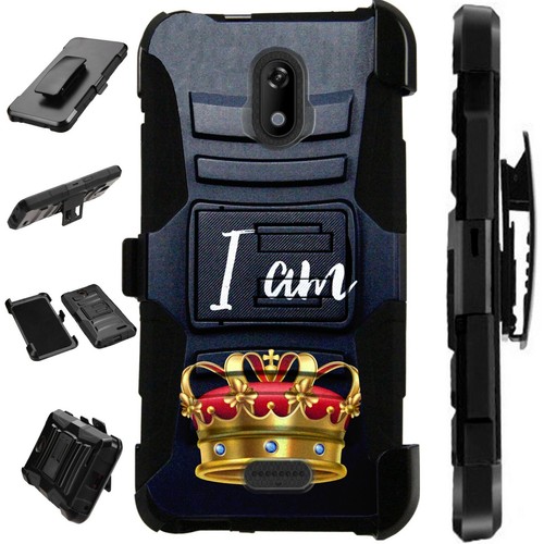 Luxguard For Cricket Icon/Radiant Core Phone Case Holster Cover I AM ...