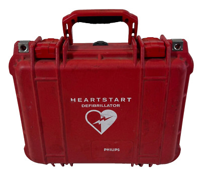 Philips HeartStart AED Defibrillator Plastic Waterproof Carry Pelican ...