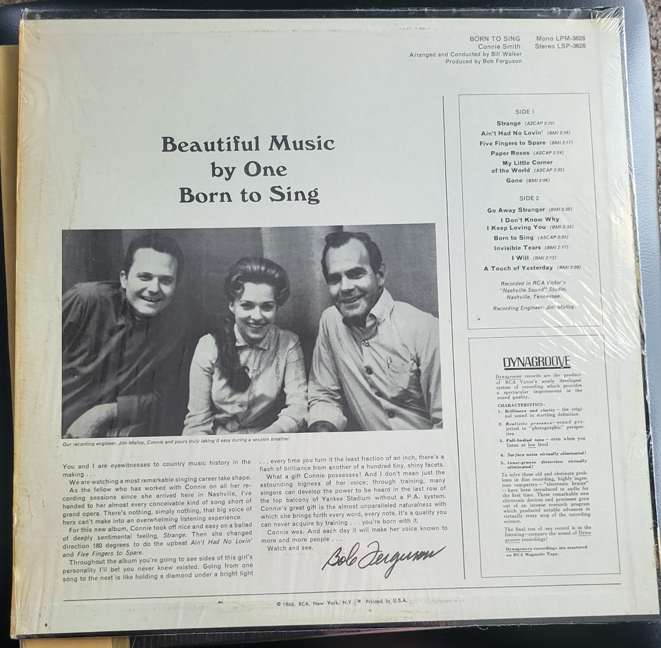 Connie Smith "Born to Sing" Vinyl LP - RCA Victor Stereo 1966 RARE | eBay