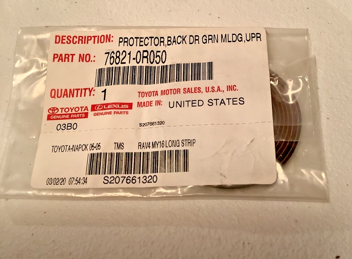 2015-2018 Toyota RAV4 Upper Trim Protector Back Door Garnish Mldg 76821 ...