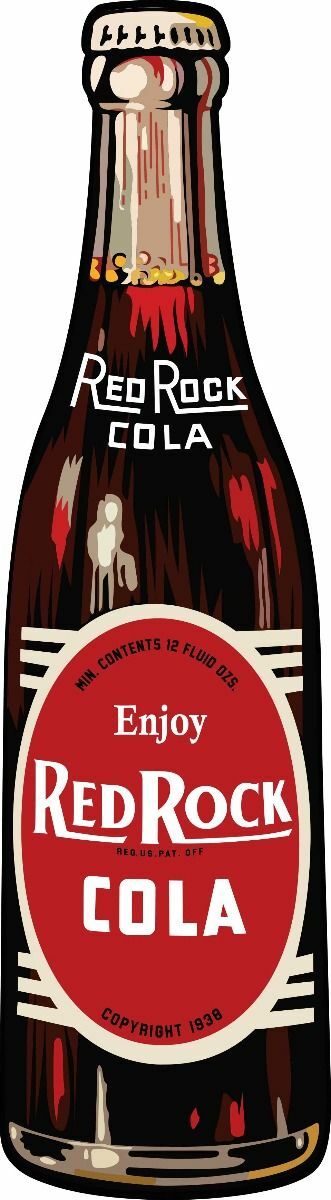 RED ROCK COLA SODA POP BOTTLE 48" HEAVY DUTY USA MADE METAL ADVERTISING ...