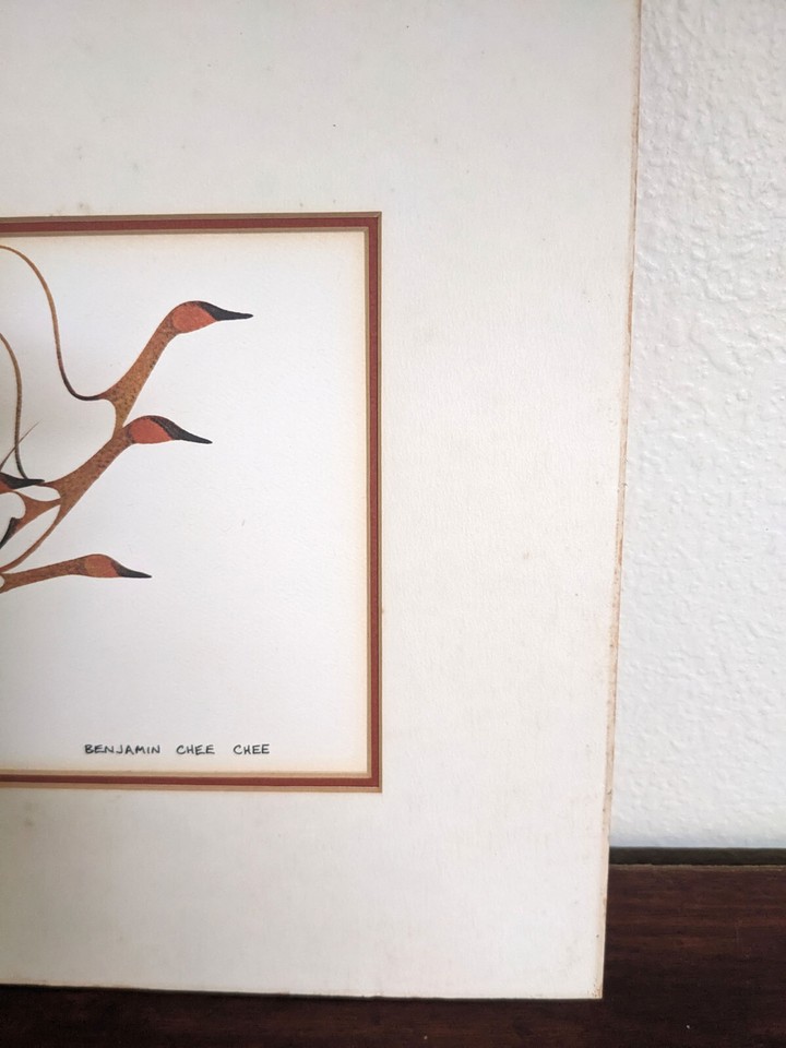 Benjamin Chee Chee Signed Art Print "Spring Flight" Canadian Geese ...