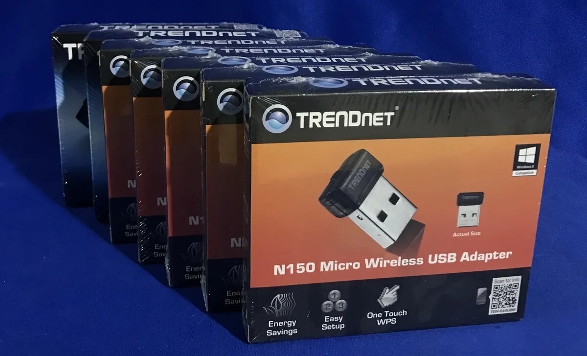 LOT OF 7 Brand New Trendnet N150 Micro Wireless USB Adapter TEW-648UBM ...