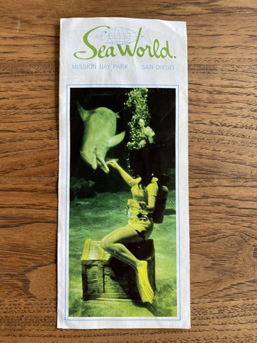 Vintage Sea World San Diego CA Brochure Dolphin Mission Bay Park ...