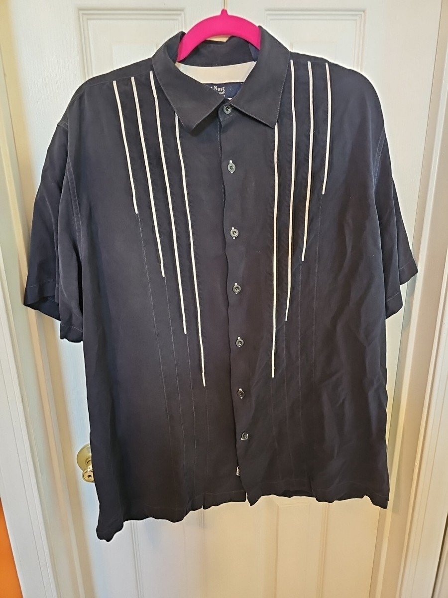 Nat Nast Silk Shirt Nat Nast 100% Silk Button Front Shirts For Men