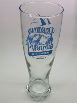 BEER Pilsner Glass ~ PYRAMID Brewing HefeWeizen Blue ~ Seattle, WA ...