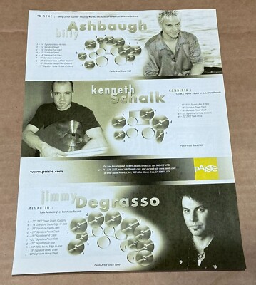 PAISTE CYMBALS - Billy Ashbaugh /Kenneth Schalk / Jimmy DeGrasso - 2002 ...