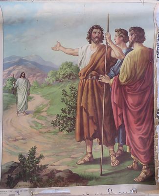 Christianity ARTIST O.stemler Poster BEHOLD THE LAMB OF GOD JOHN 1:19 ...
