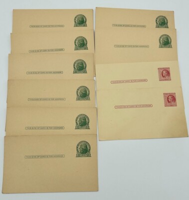 Collectible Pre-Stamped Post Cards - Vintage Stamps - Unused Mint Lot ...