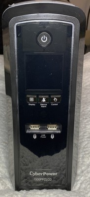 CyberPower 1500PFCLCD Model CP1350PFCLCD 900W PFC Sinewave UPS System ...