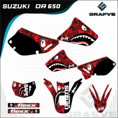Dr 650 kit decals graphics Suzuki dr650 all year | eBay.de