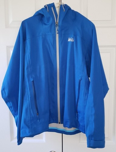 REI Elements Men's Raincoat Jacket Waterproof Hooded Hoodie Windbreaker ...