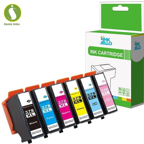 6 INK 378 XL FIT FOR EPSON XP-8700 XP-8600 XP-8500 XP-8505 XP-8605 HIGH ...