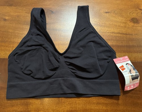 Hanes Ultimate Comfort Pullover Everyday Support Wireless Sports Bra Sz ...