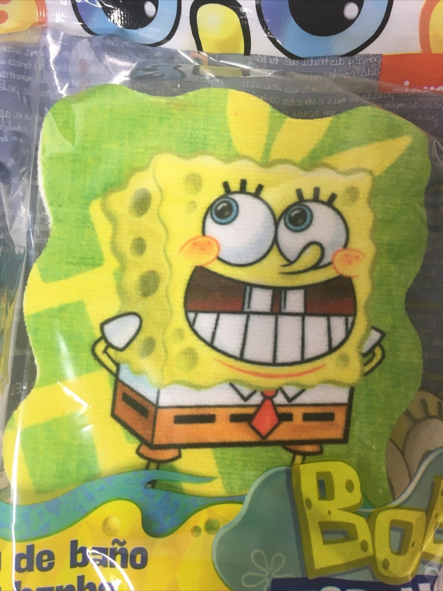Spongebob Take A Bath NEW SPONGEBOB SQUAREPANTS 2002 BATH SPONGE WITH