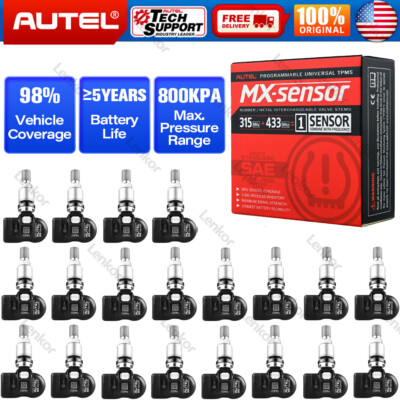 Autel TPMS MX-Sensor 315MHz & 433MHz 2 in 1 Auto Tire Pressure Sensor ...