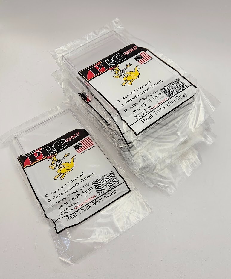 (Pack of 10) Pro-Mold Real Thick Card Mini Snap Tite Holders 120pt ...