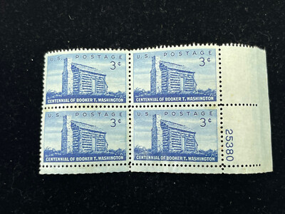 CENTENNIAL OF BOOKER T. WASHINGTON 3 Cent Stamp-Block of 4 - Scott ...