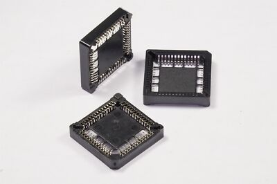 Lot of 3 PLCC-52-SMT-TT Robinson Nugent PLCC Socket 52 Pos 1.27mm SMT 1 ...