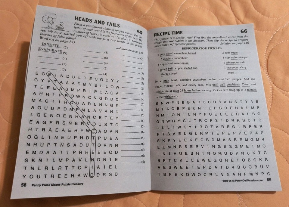 Peanuts Snoopy Word Seeks Puzzles Book by Penny Press July 2024 Edition ...