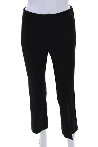 Theory Womens Low Rise Pleated Front Flared Hem Dress Trousers Black ...