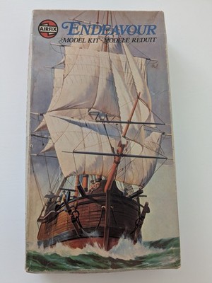 Vintage Airfix 1/120 scale model kit HM Bark Endeavour. No. 07251-7 ...