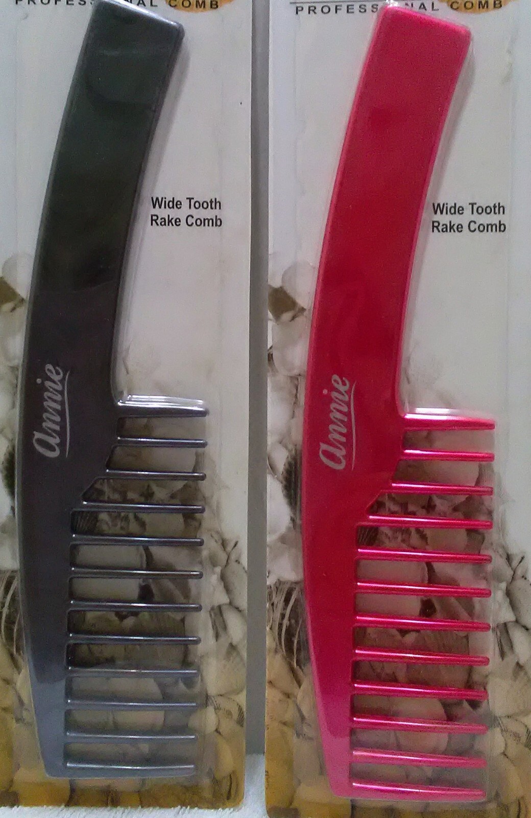 2 pack of wide tooth rake Comb (2 packs) pearl shine professional comb ...