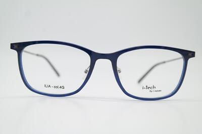Glasses i tech by i spax ILIA Metallic Blue Oval Frames Eyeglasses New ...