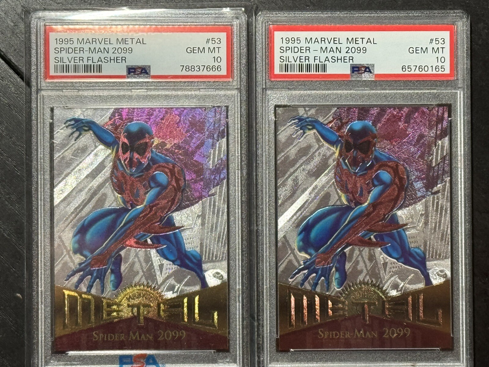 1995 Marvel Metal Spider-Man 2099 #53 Silver Flasher PSA 10 Pop 11 ...