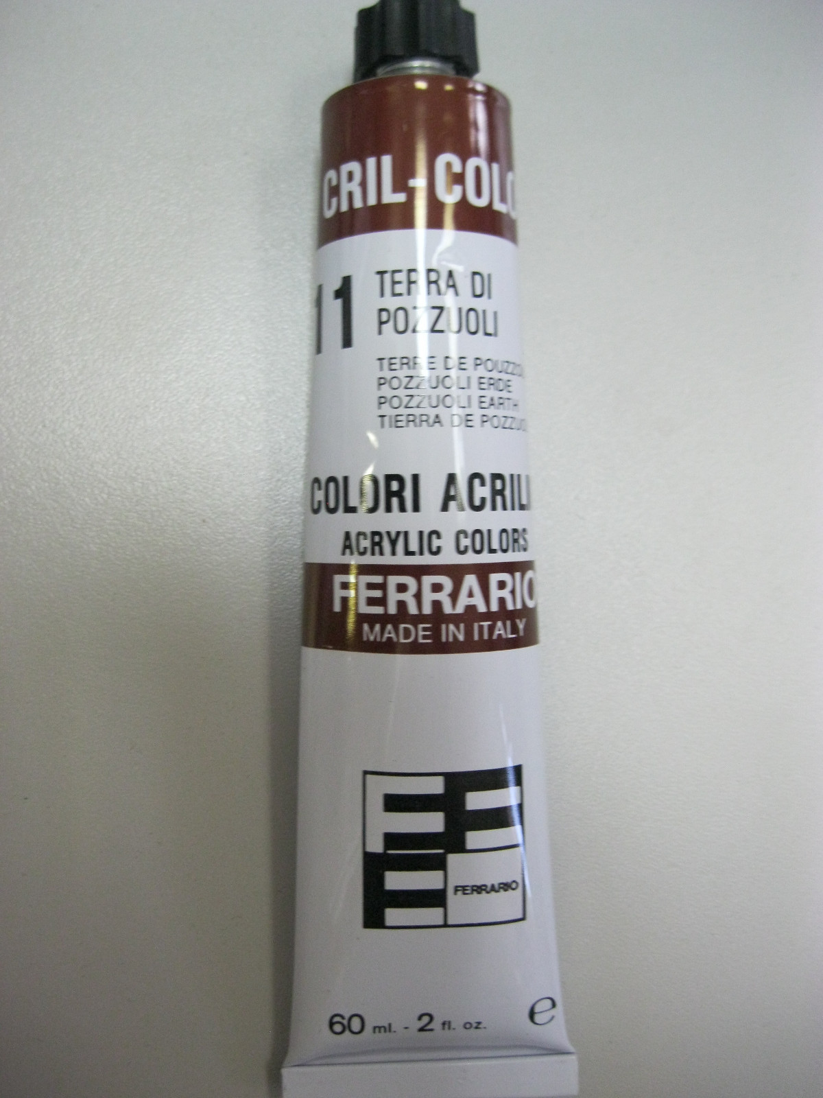 Ferrario Artist Quality Acrylic CRIL COLOR Pozzuoli Red #11 -60ml Made ...