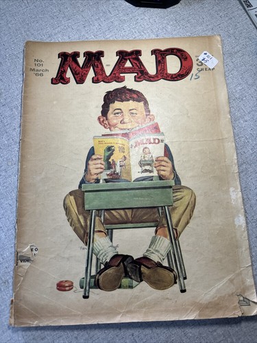 1966 March MAD Magazine Comic Humor Alfred E. Neumann - PREOWNED | eBay