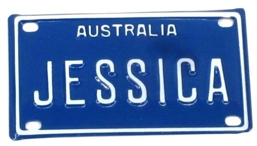 JESSICA NOVELTY NAME MINI TIN AUSTRALIAN LICENSE NUMBER PLATE | eBay