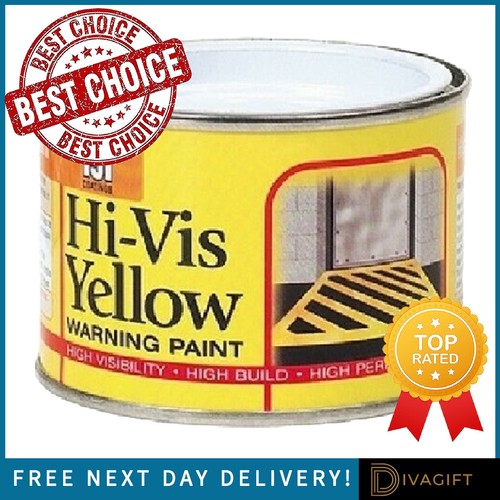 HI-VIS YELLOW WARNING PAINT 180ML ROAD LINE SIGN FLOOR MARKING HIGH ...