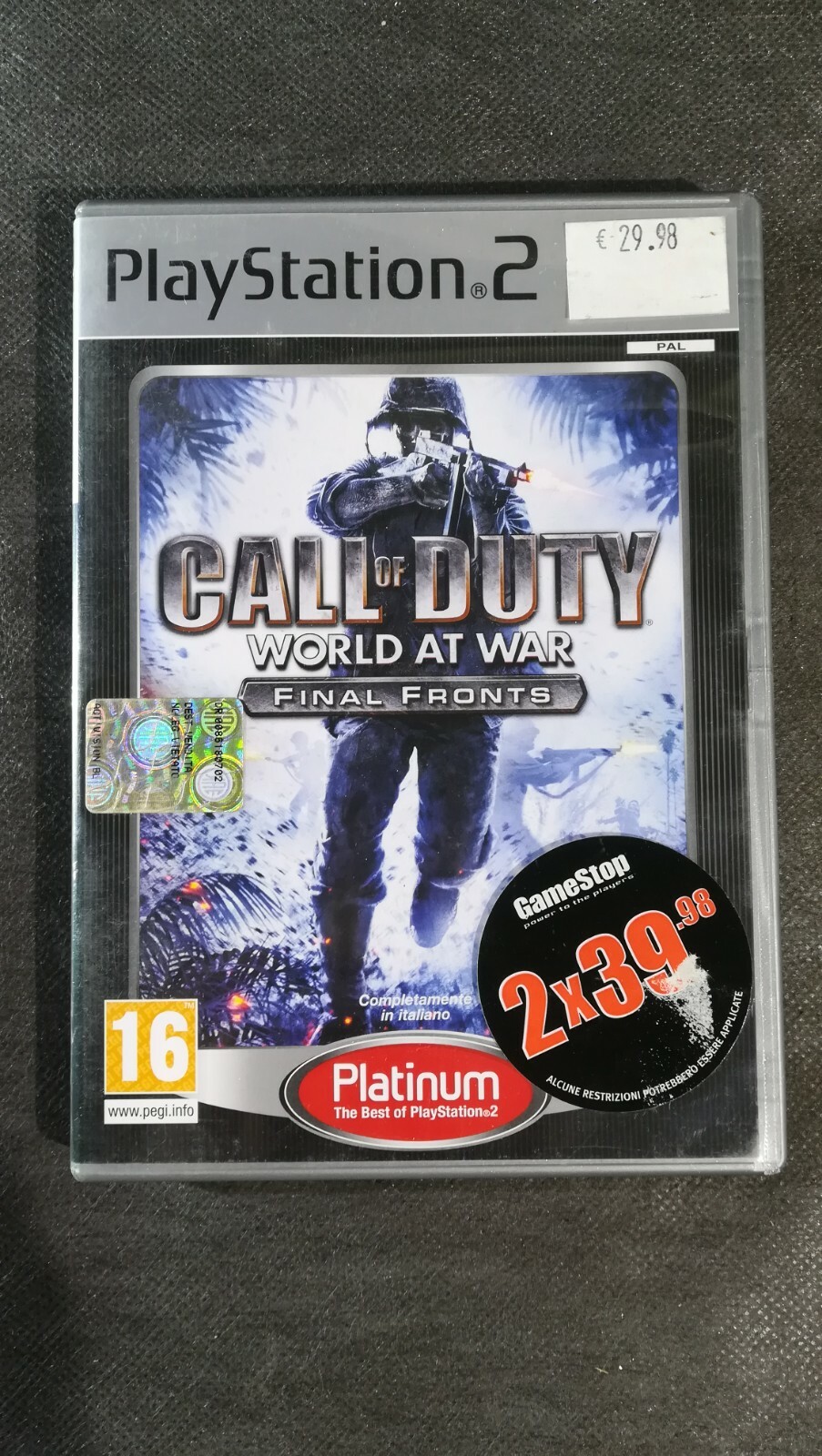Call of Duty World at War Final front PlayStation 2 PAL - Prix - Photo ...