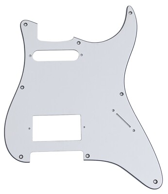 Custom For Strat 8 Screws HS Humbucker Guitar Pickguard,3 Ply White | eBay