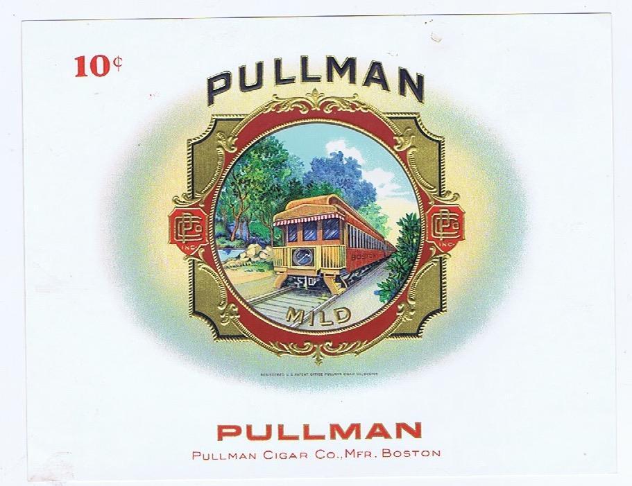 Pullman Cigar Co Boston MA train railroad Schlegel cigar label S43 | eBay