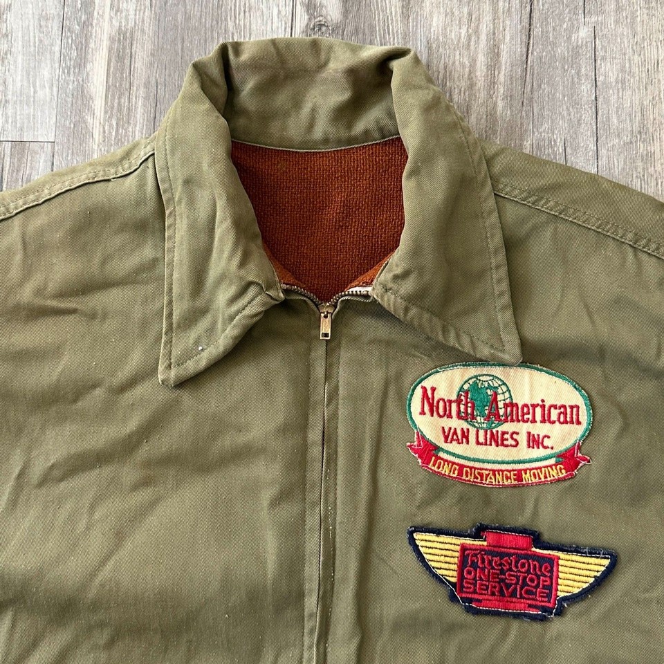 Vintage 50s Mechanic Lined Work Jacket Size Large/XL 1950s National ...