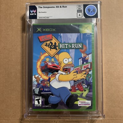 The Simpsons Hit And Run Microsoft Xbox FACTORY SEALED Black Label WATA ...