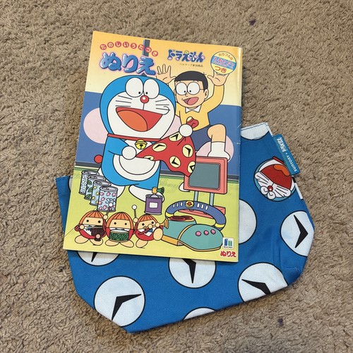 Doraemon Lot Coloring Book Suntory Tote Bag Unused Vintage Japan | eBay