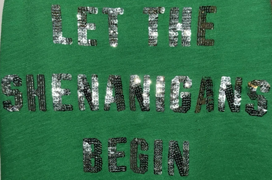 Y2k Victoria Secret PINK Tank S Kelly Green Sequin Let the Shenanigan ...