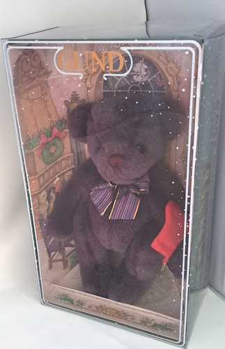 Gund Christmas Collectible 1996 purple bear in original box YULEBEARY ...