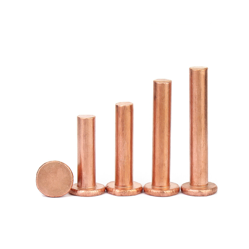 M1.5 M2 M2.5 M3 M4 Copper Rivets Flat Head Solid Percussion Rivet Cap ...