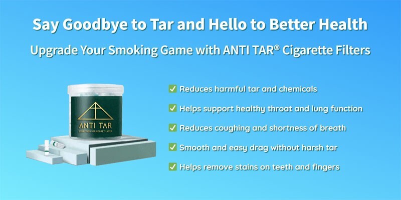 ANTI TAR TripleGuard Disposable Cigarette Filter Tips – Tar Trap (50 ...