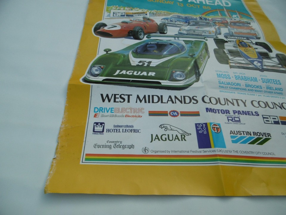 Classic Car Poster 1980's Coventry Streets Ahead Street Race Vintage ...