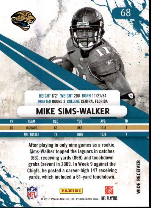 2010 Rookies and Stars #68 Mike Sims-Walker | eBay