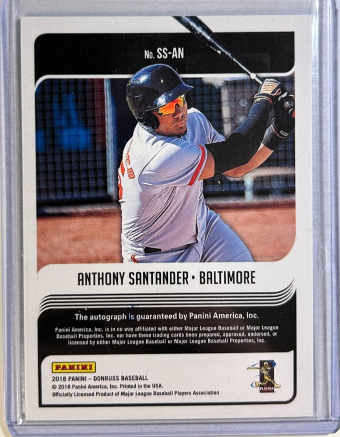Anthony Santander AUTO Donruss Signature Series 2018 Panini Autograph ...
