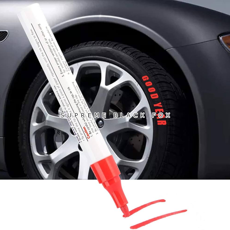 Red Waterproof Permanent Paint Marker Pen Car Tyre Tire Tread Rubber ...