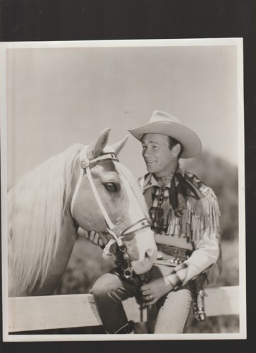 8X10 B&W PHOTO OF-CLOS UP- ROY ROGERS AND TRIGGER | eBay
