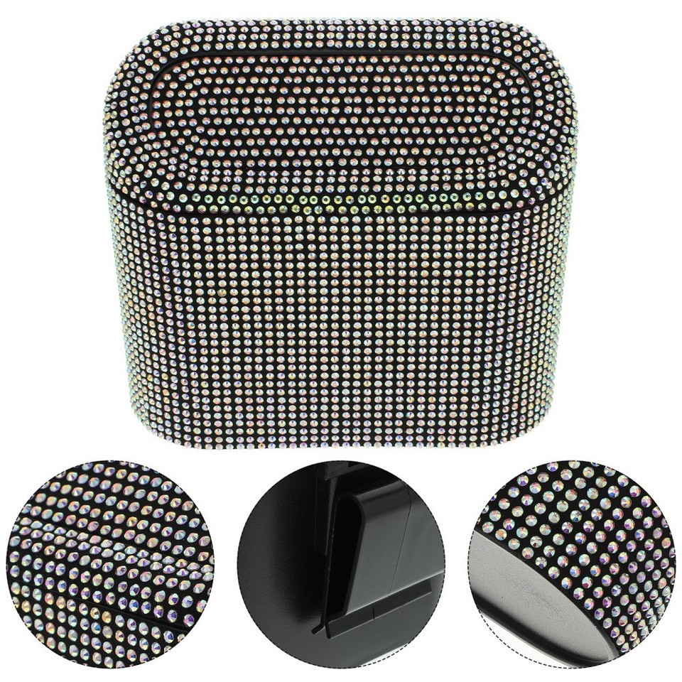 Bling Trash Can Car Storage Box Garbage Holder Small Trash Car Interior ...